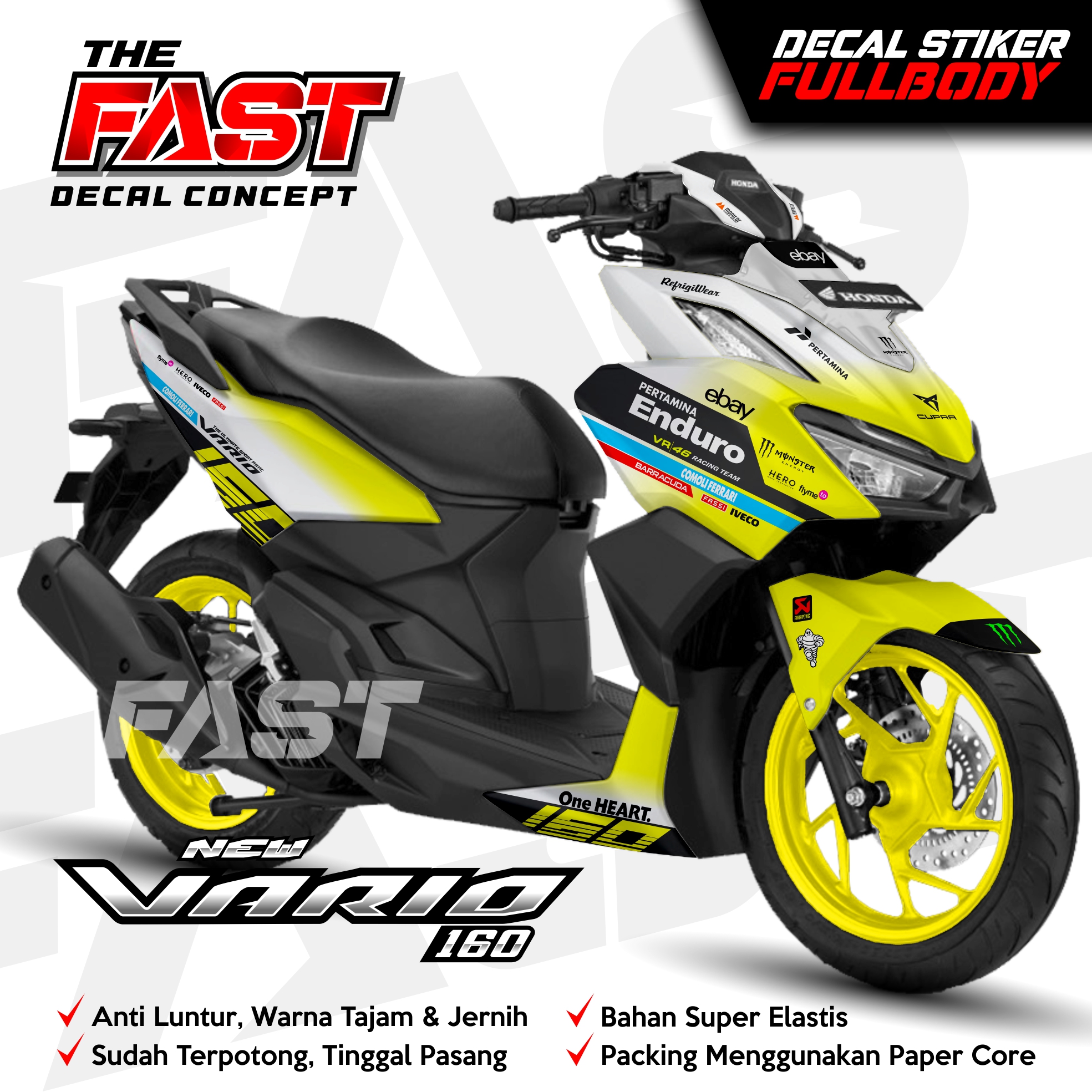 decal vario 160 Enduro Racing MotoGP Sticker decal striping fullbody ...