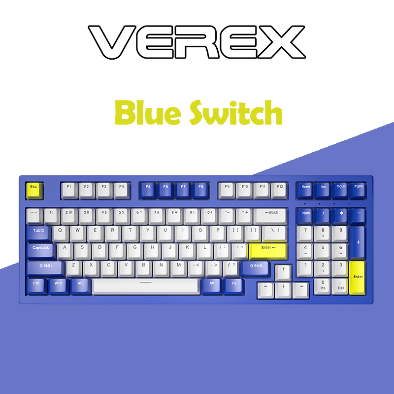 Verex KA01 Mechanical Wired Gaming Mechanical Gaming Keyboard 98 Keys ...