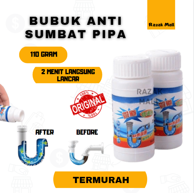 Anti Sumbat Saluran Pipa Talang Air Got / WILD TORDANO Bubuk Anti ...
