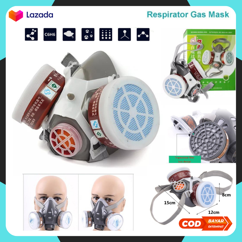 [COD] Masker Gas Kimia Respirator / Masker kerja proyek / Masker Cat ...