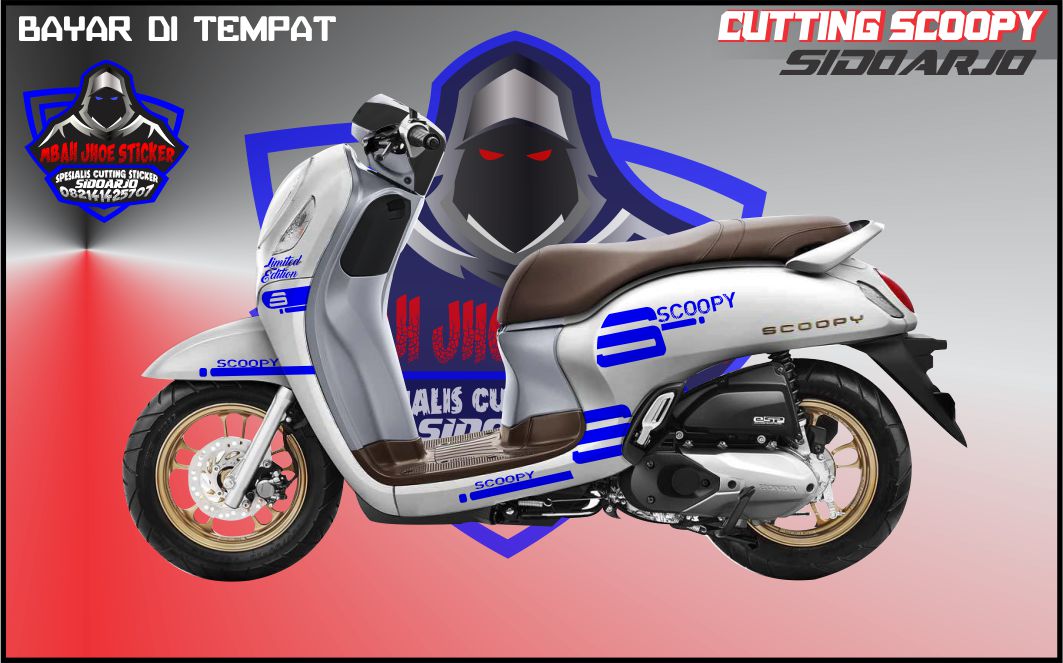 cutting sticker scoopy (LIMITED EDITION) | Lazada Indonesia