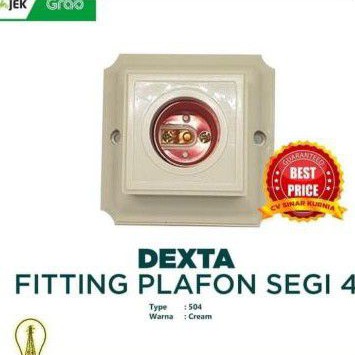 DEXTA Fitting Tempel Plafon Segi 4 Kotak Cream DX-540 Minimalis SNI ...