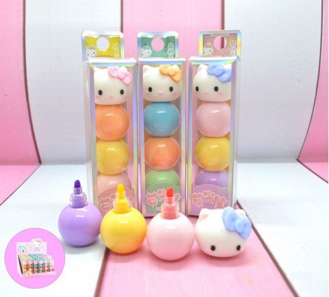 Stabilo Hello Kitty isi 3 warna pastel Highlighter Lucu Unik Gemes ...