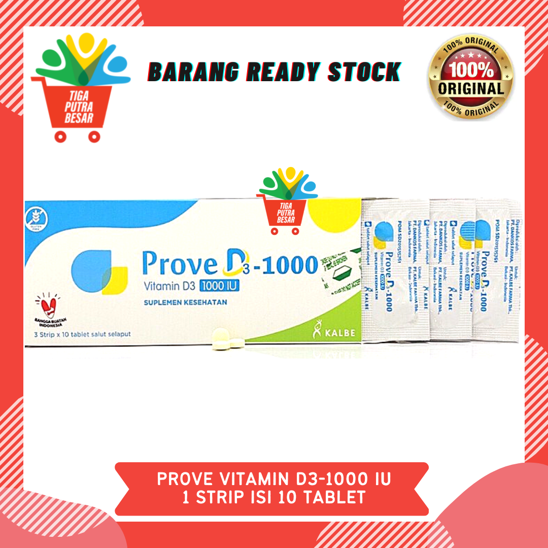 PROVE D3 1000 IU VITAMIN D3 1 STRIP 10 TABLET / SUPLEMEN KESEHATAN ...