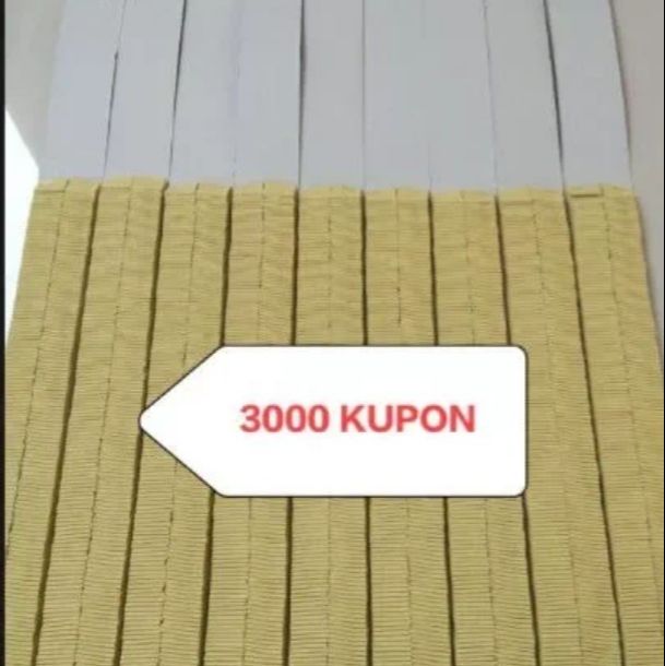 mainan kolas manila/kupon lotre isi 3000/gantungan buat hadiah lotre ...