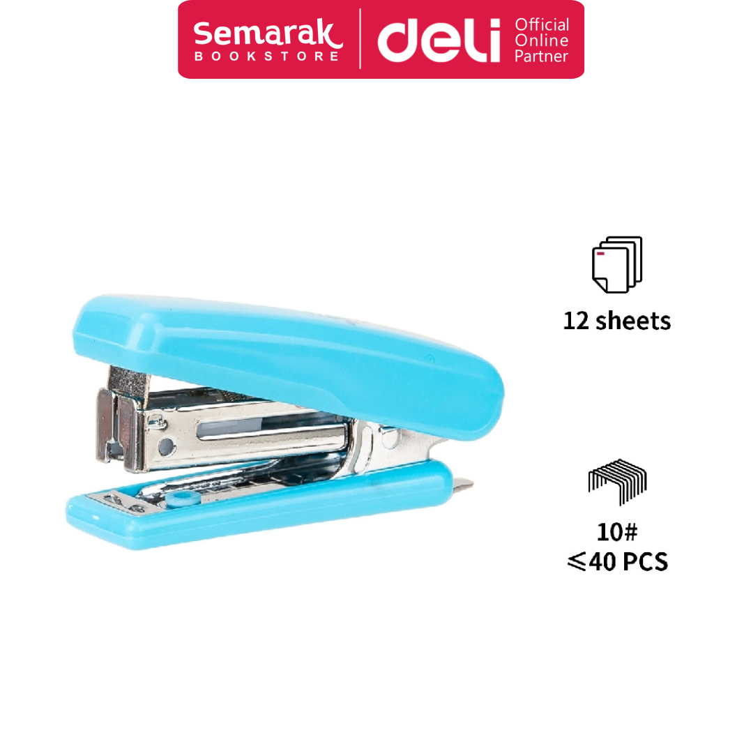 Deli 0222 Stapler Mini Jepreten Kertas HD-10 - Pink / Blue [1 Pc] | Lazada Indonesia