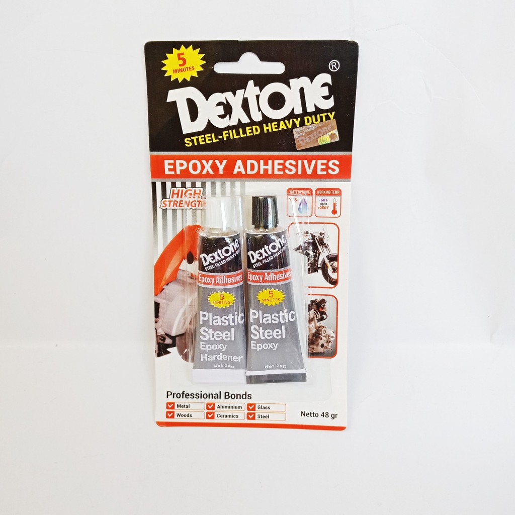 Lem Besi DEXTONE 48gr / Lem Kayu / Lem Kaca / Lem Logam / Lem Keramik ...