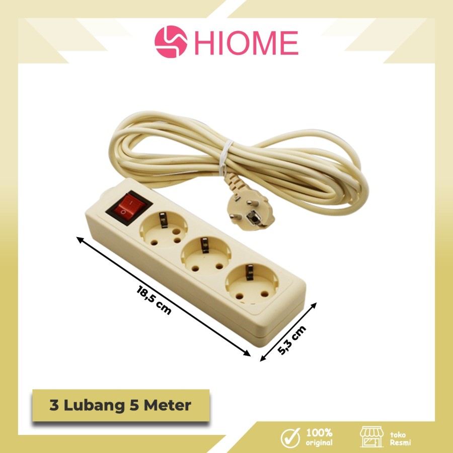 HIOME Stop Kontak 3M&5M/ Colokan 3,4,5 Lubang Colokan SNI/Terminal Colokan | Lazada Indonesia