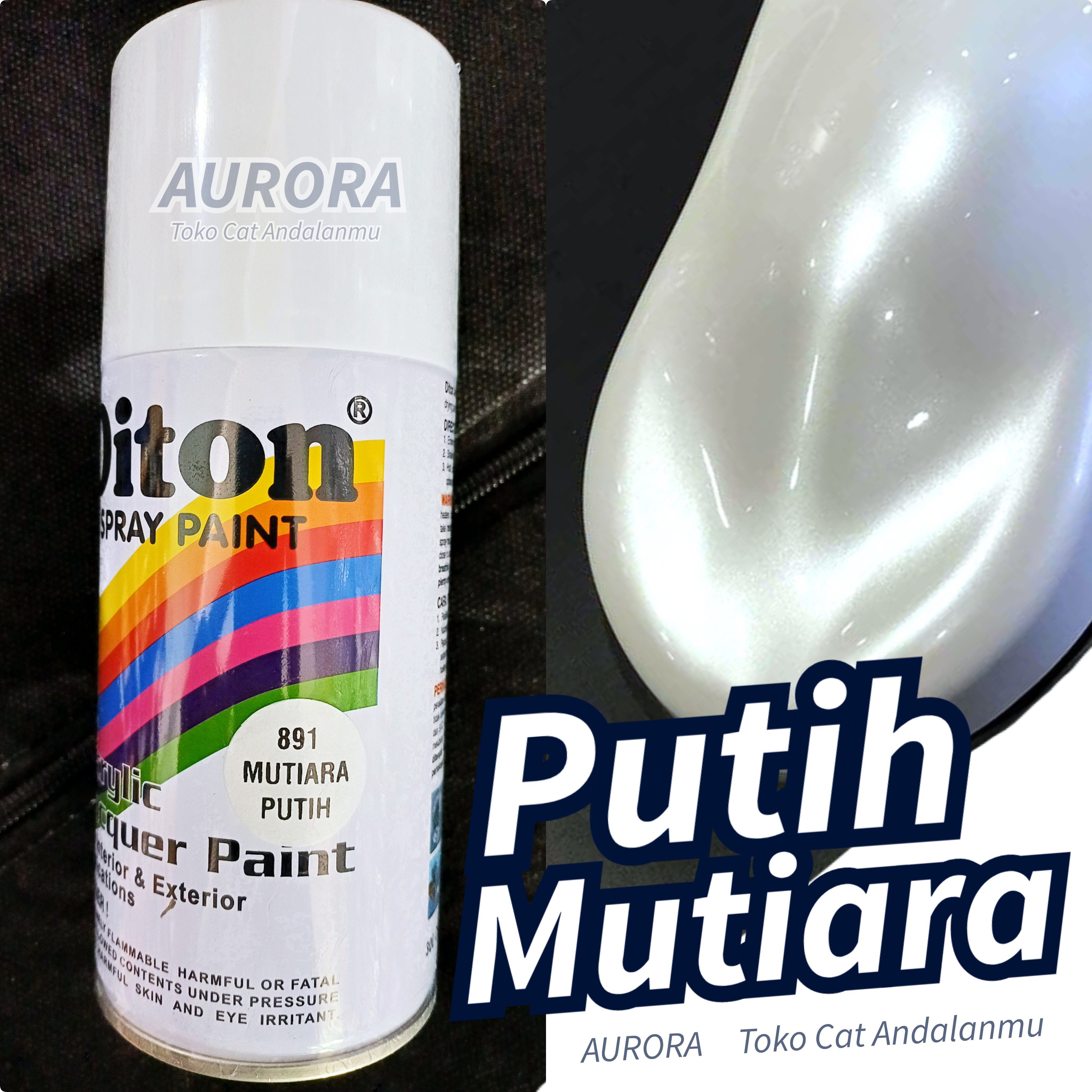 Cat Putih Mutiara Diton 891 Pearl White | Lazada Indonesia