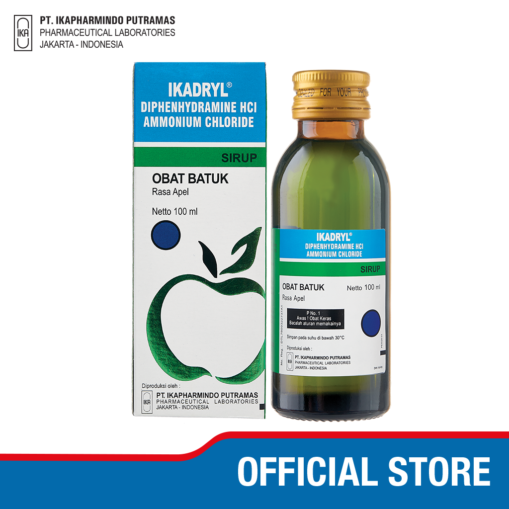 Ikadryl 100 mL - Obat batuk berdahak anak rasa apel - Ikapharmindo ...