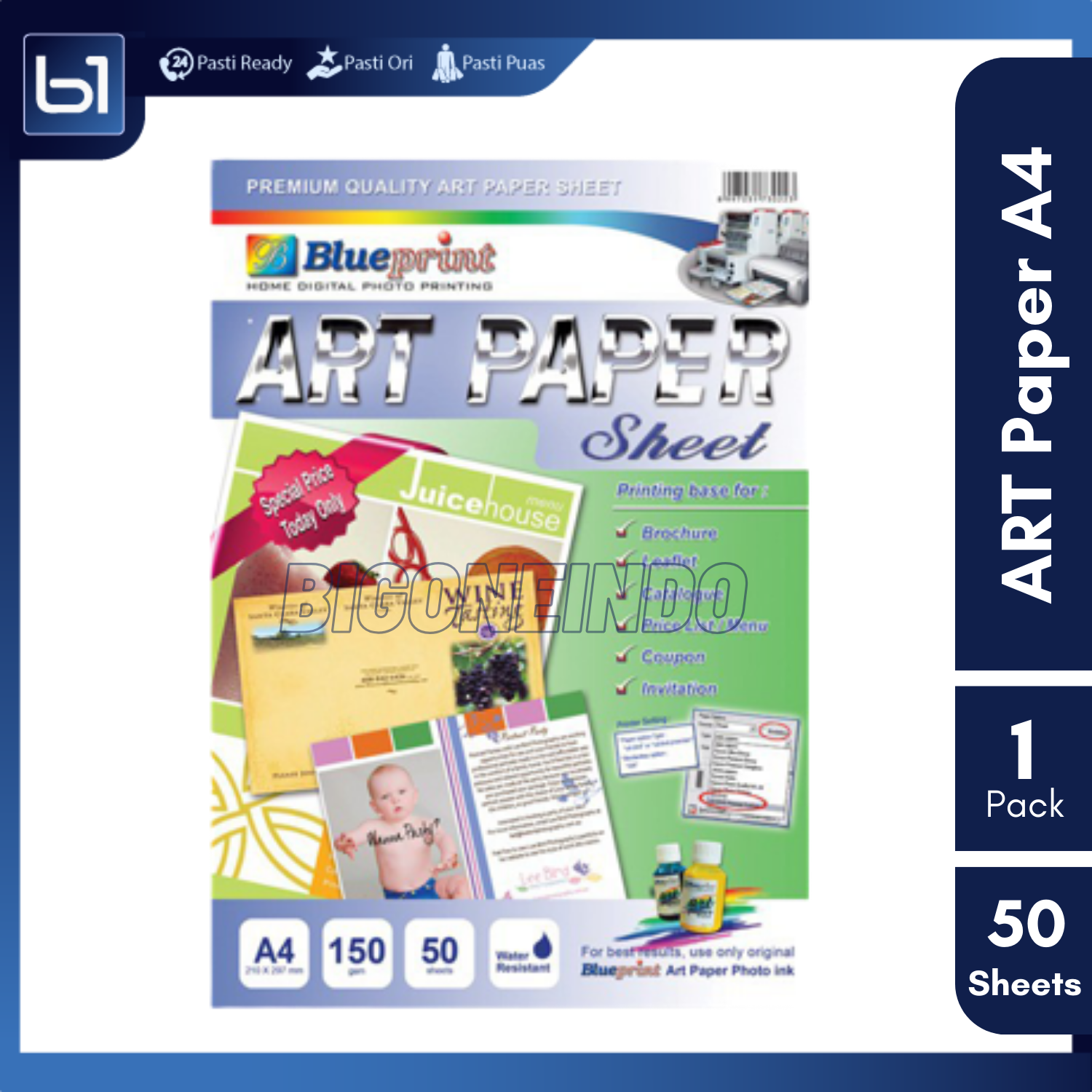 Kertas Art Paper Blueprint A4 150 gsm, Kertas Brosur Kertas Majalah ...