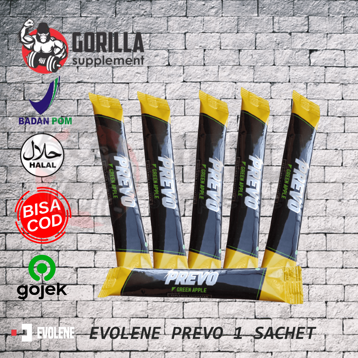 PREVO Preworkout Evolene 1 Sachet / 1 kali Pakai PWO Pre Work Out by ...