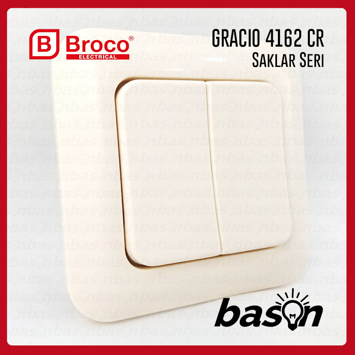 BROCO Gracio 4162 - Saklar Seri - Double Switch 2 Gang 1 Way | Lazada ...