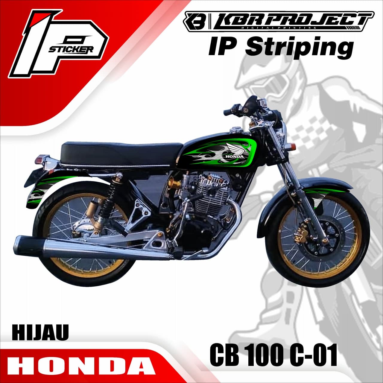 Striping CB 100- Sticker Striping Variasi List HONDA CB 100.C-01 Design ...