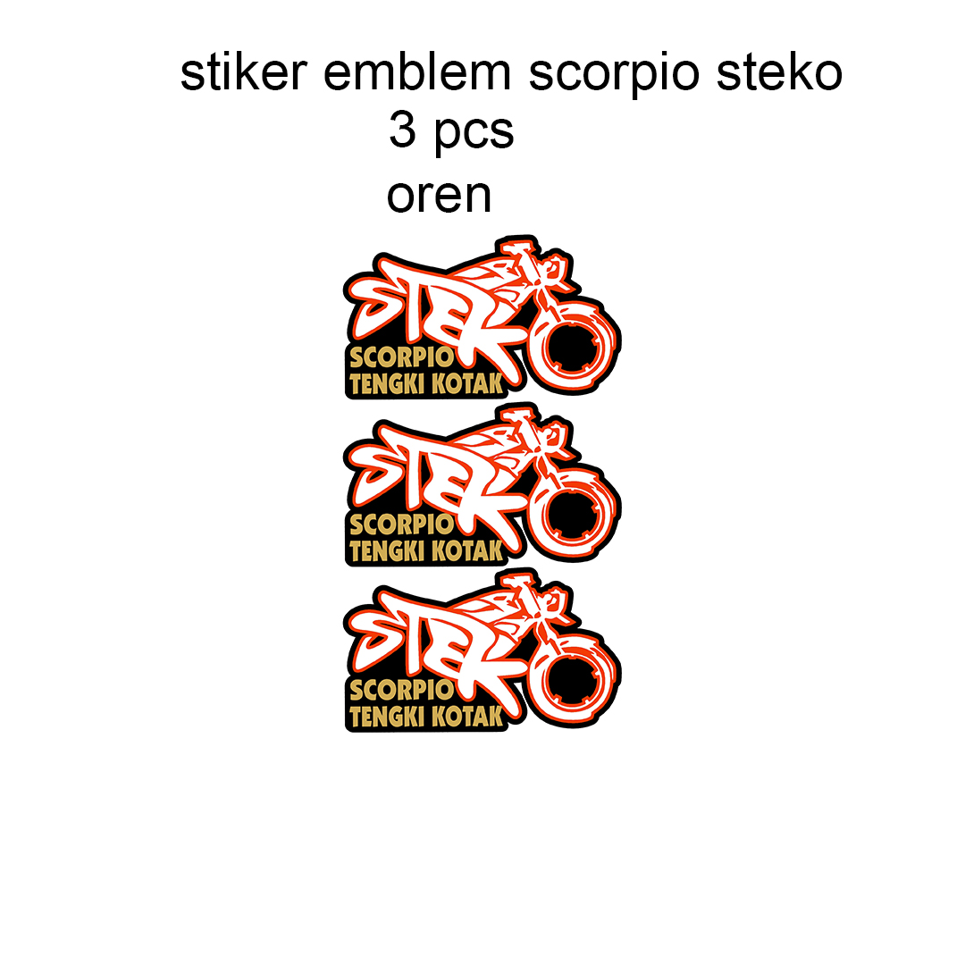stiker logo scorpio motor hologram 3pcs(3motor) | Lazada Indonesia