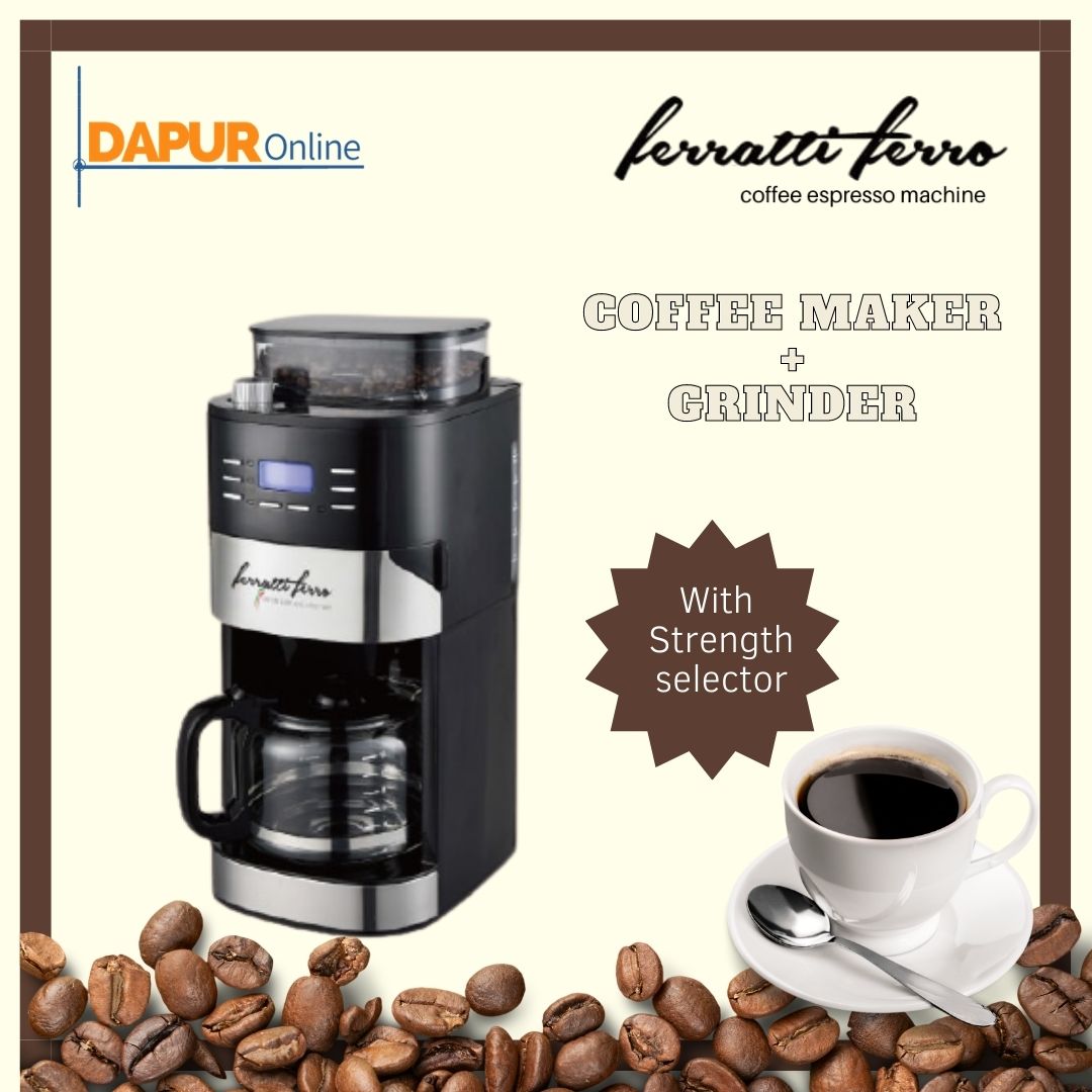 Ferratti Ferro Mesin Kopi / Coffee Maker With Grinder FCM-1609 | Lazada ...