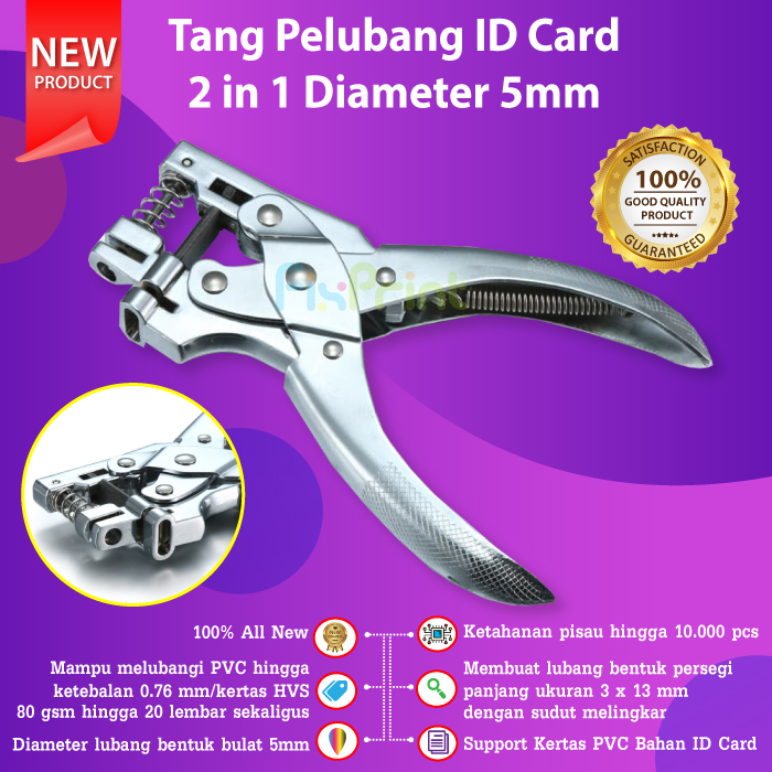 Alat melubangi ID Card Tang Pelubang ID Card 2 In 1 Diameter 5mm Alat ...