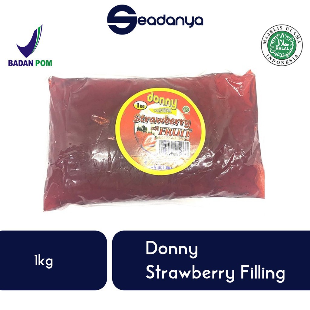 Donny Strawberry Filling 1kg Selai rasa Stroberi Isian Roti , Kue ...