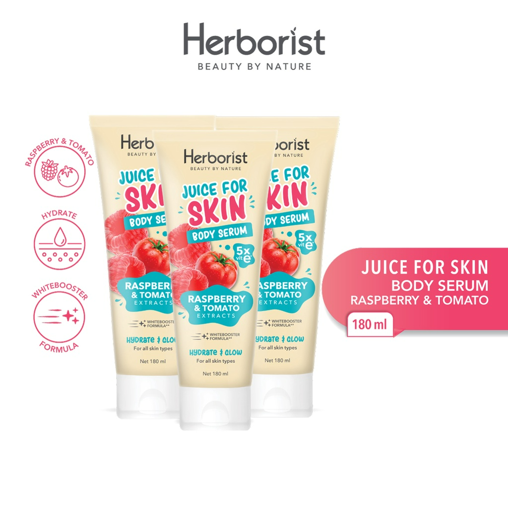 [Paket Isi 3] Herborist Juice For Skin Body Serum Raspberry Tomato ...