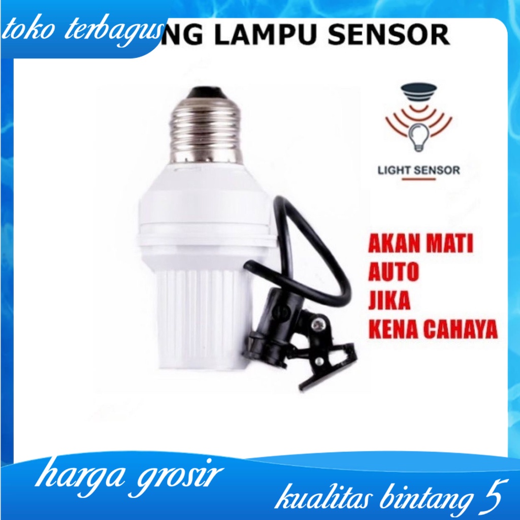 Fitting Lampu Sensor Cahaya Otomatis E27 Lampu Otomatis Cahaya Siang ...