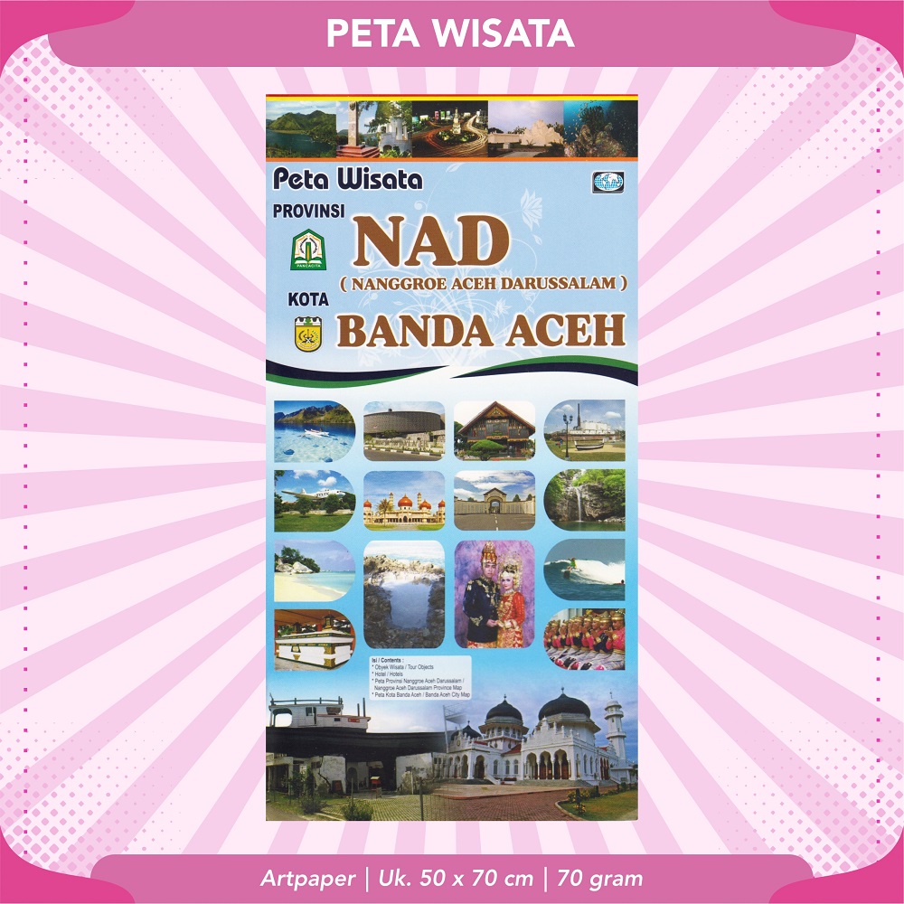 PETA WISATA NAD BANDA ACEH /BUANA BARU | Lazada Indonesia