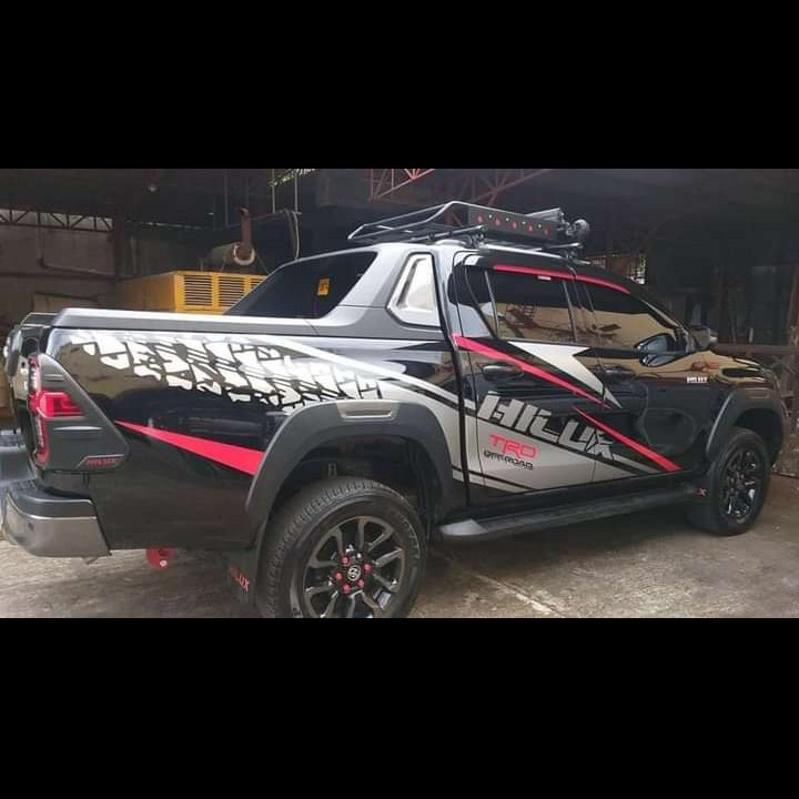 Stiker mobil hilux cutting sticker mobil hilux stiker all mobil double ...