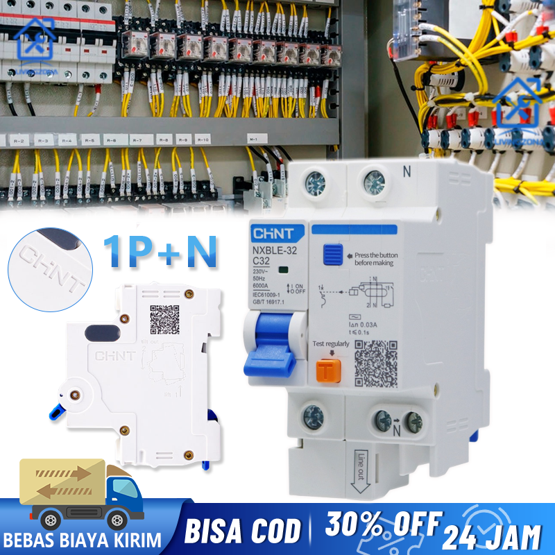MCB NXB-63 1P 2P 3P 4P 6kA Pemutus Sirkuit Otomatis Diferensial Arus Sisa (1A 2A 4A 6A 10A 16A ...
