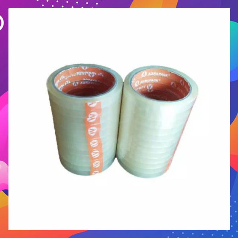 Isolasi bening / solatip bening / lakban Selotip 0.5 inchi 60 meter ...