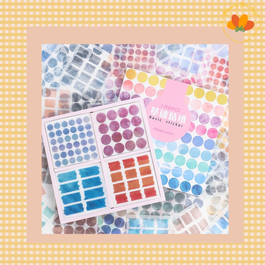 bloomingyourdays Random Sticker dots round aesthetic daily cute pastel ...