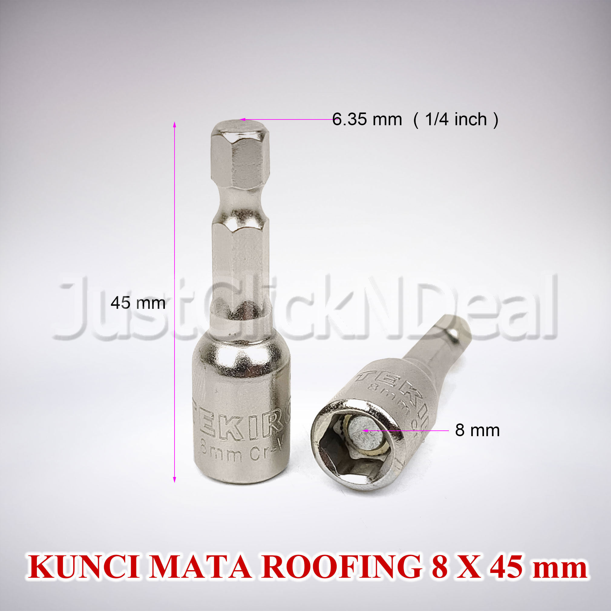 Tekiro Kunci Mata Roofing 6 - 10 mm Baut Baja Ringan Magnetic Hex Nut | Lazada Indonesia