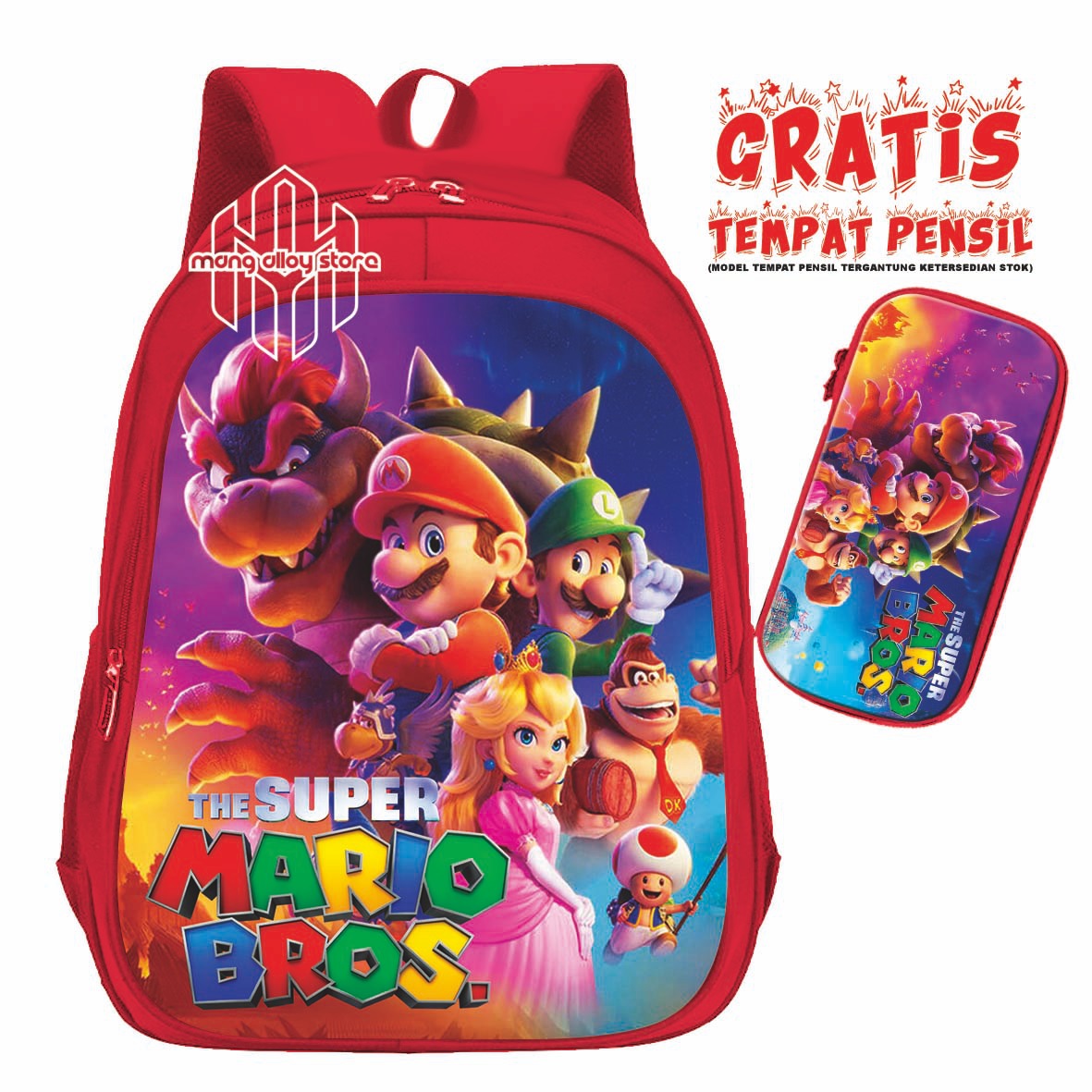 (COD) Tas MARIO BROS Anak Laki Laki Tas Anak Laki Laki Tas Ransel Anak ...