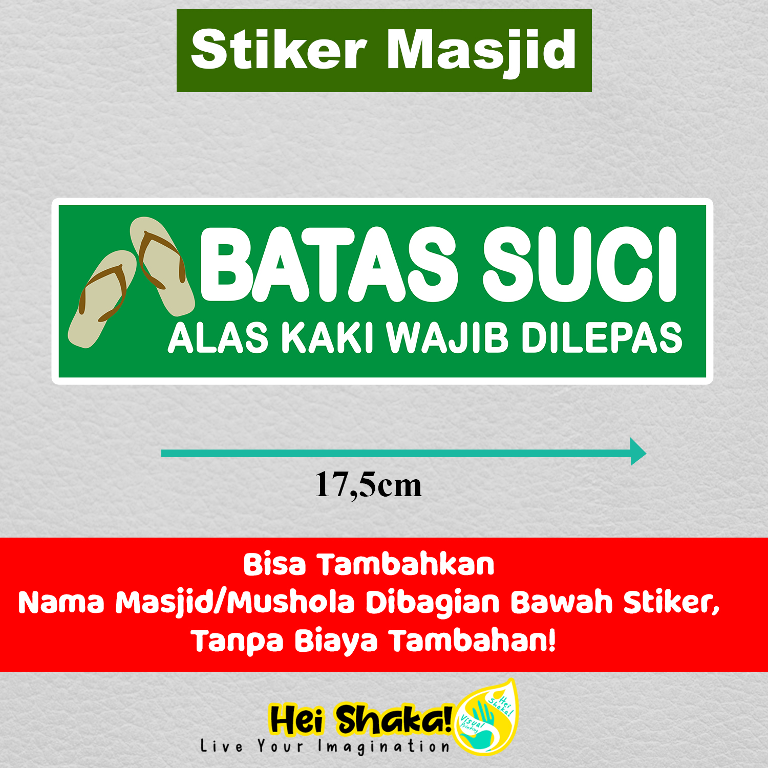(Bisa Custom) Stiker Batas Suci Alas Kaki Wajib Dilepas Sticker Seri ...