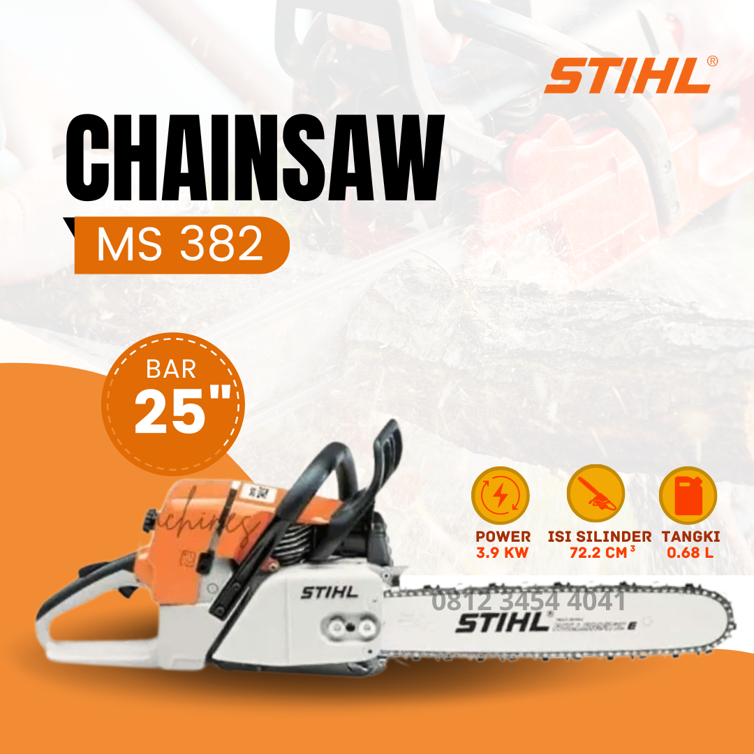 STIHL Senso MS-382 Chainsaw MS 382 25" Stihl | Lazada Indonesia