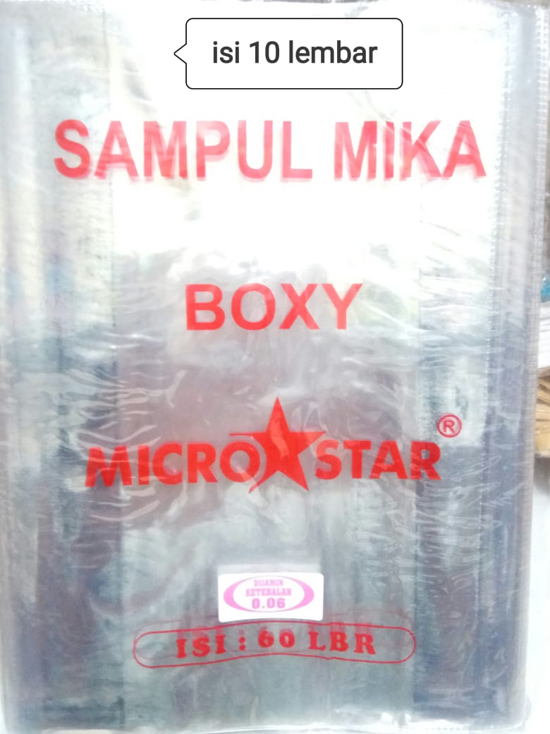 Toko Eceran Sampul Buku Plastik Mika Bening Boxy Maxi Campus Big