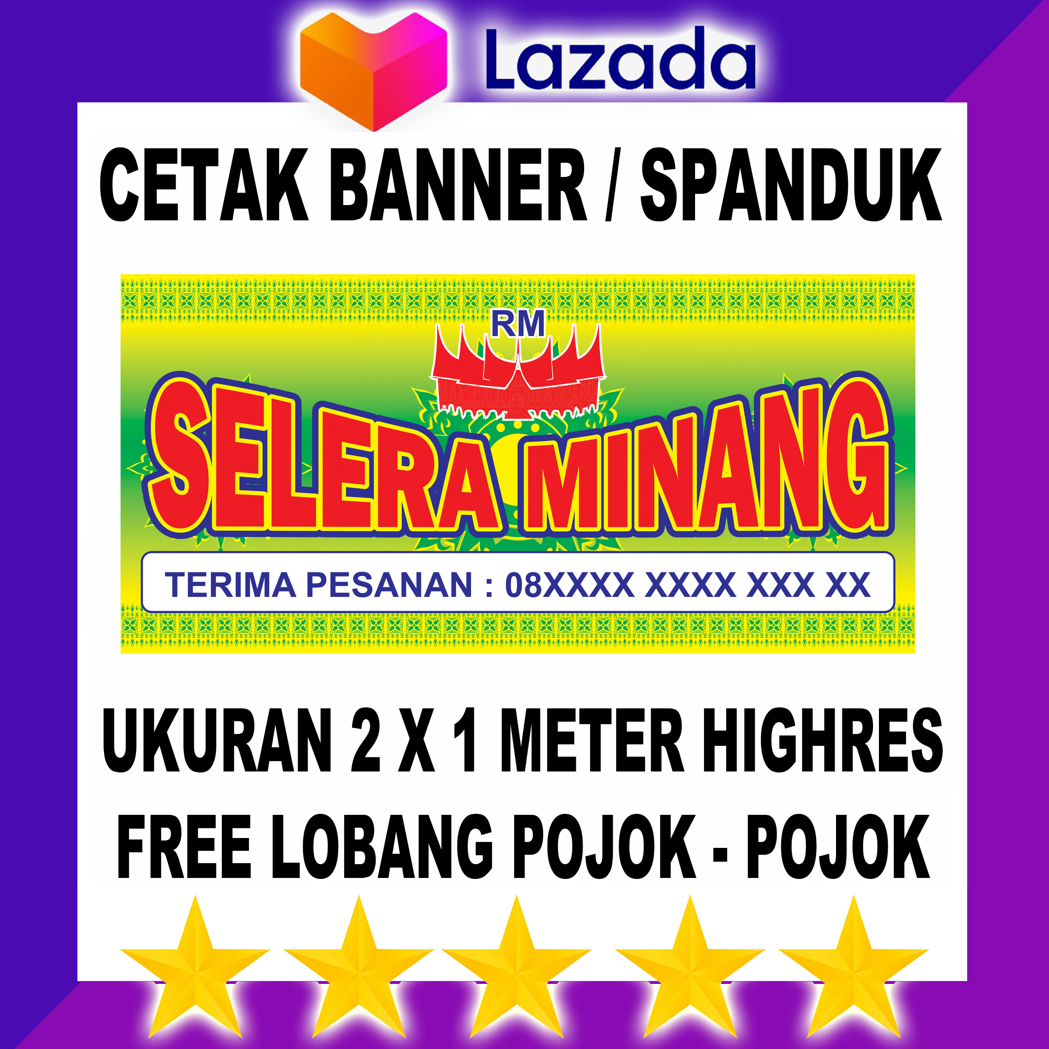 Cetak Spanduk / Banner Rumah Makan Padang ( bisa custom ) free edit ...