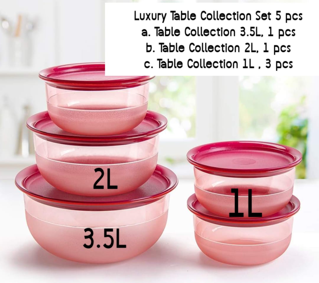 Tupperware Luxury Table Collection Set 5pcs. Panci set tupperware ...