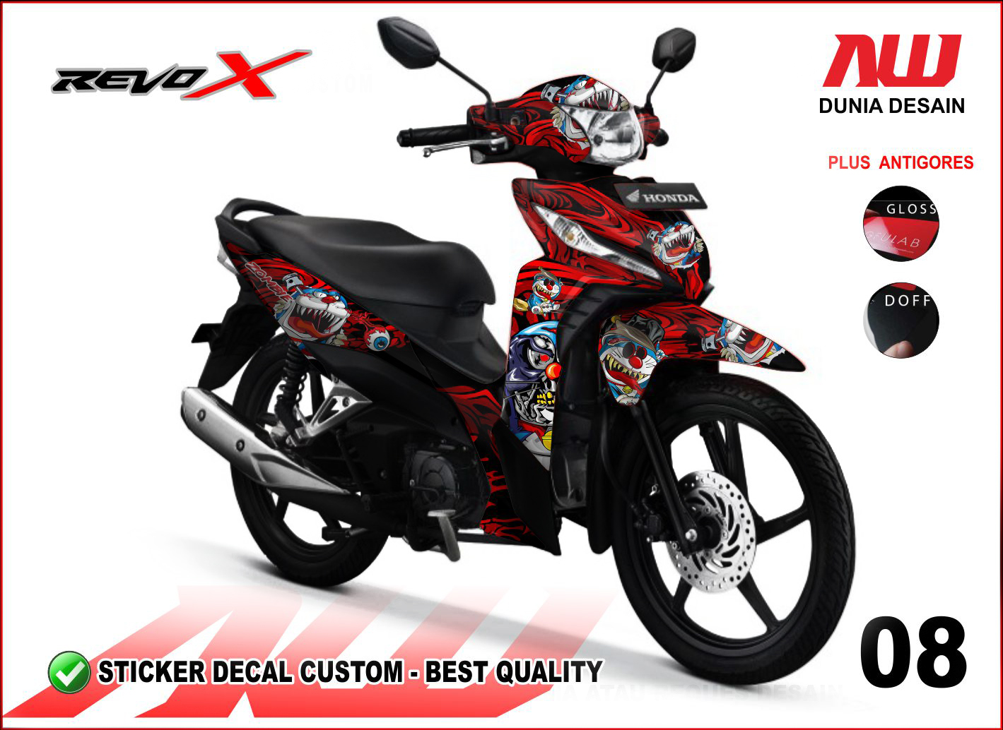 Sticker Decal REVO X Desain 08 ... Decal Keren, Decal Kekinian, Decal ...