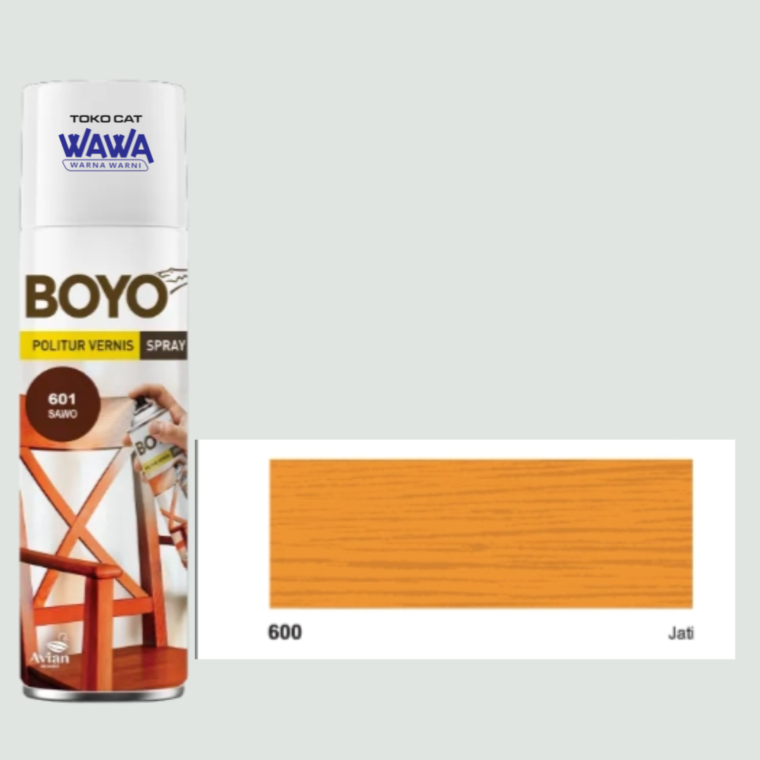 Plistur Boyo spray Avian warna politur cat kayu solvent based 400ml ...
