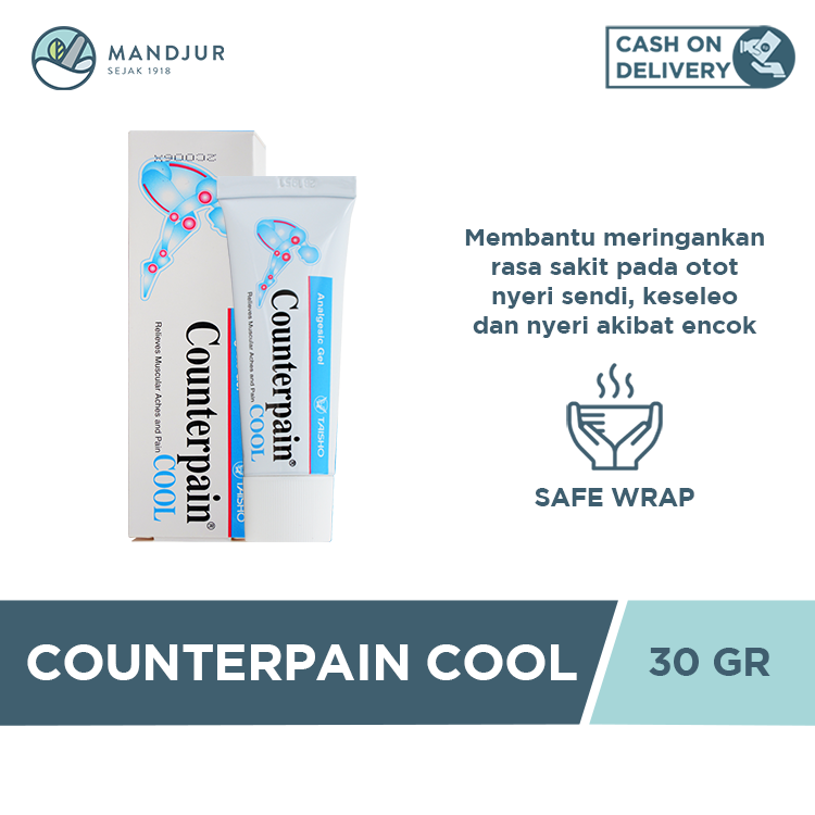 Counterpain Cool 30 Gr - Gel Analagesik Pereda Nyeri Otot Keseleo Memar ...