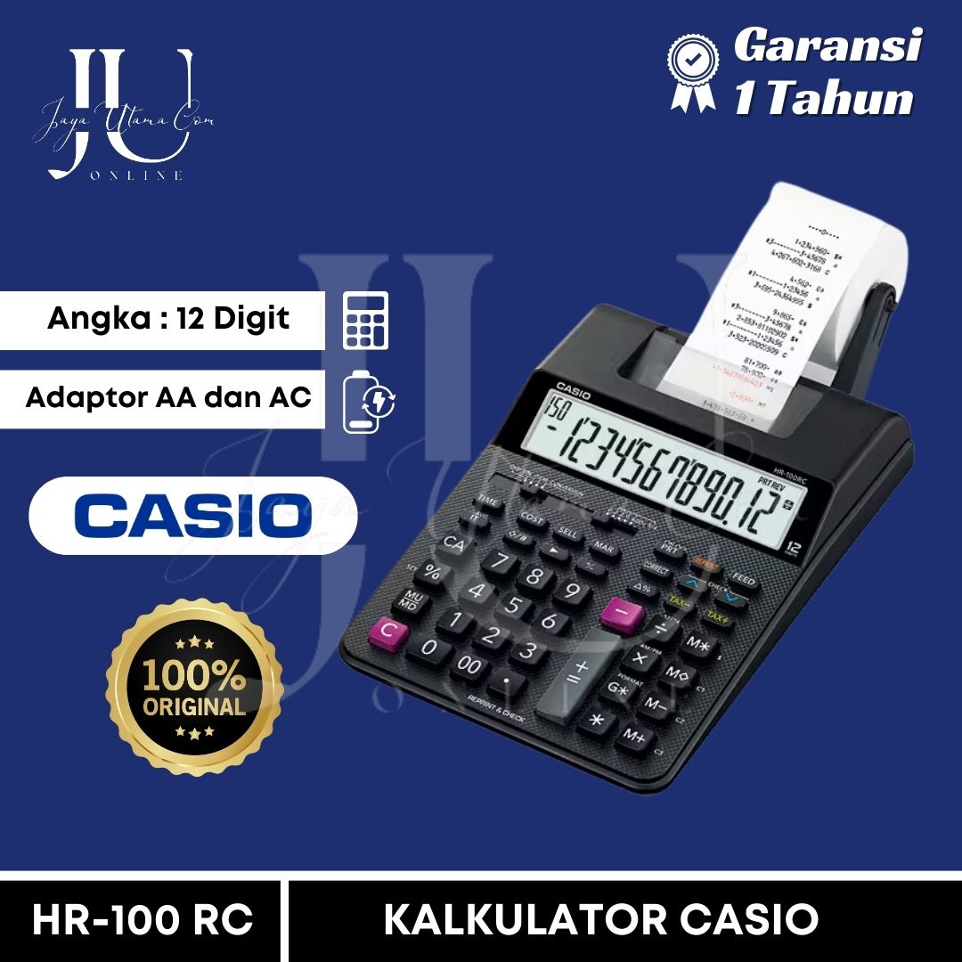 KALKULATOR Casio HR 100 RC PRINT Cetak | Lazada Indonesia