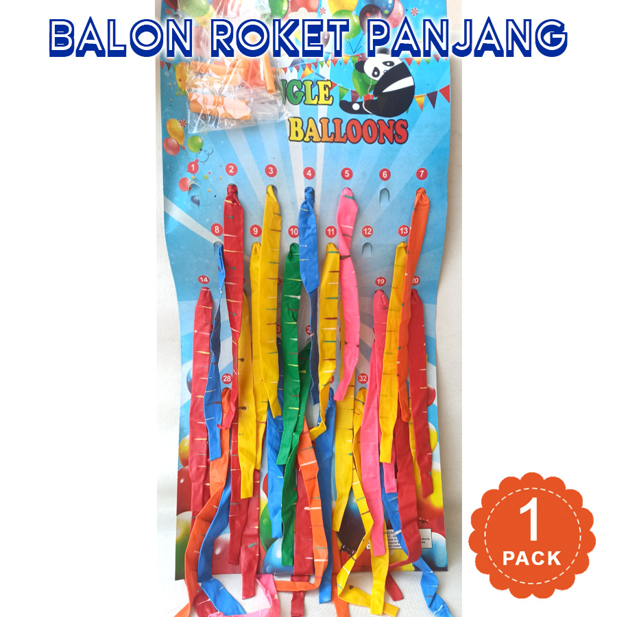 Balon Panjang Roket Paket lembaran - Balon PANJANG ROKET PACK | Lazada ...