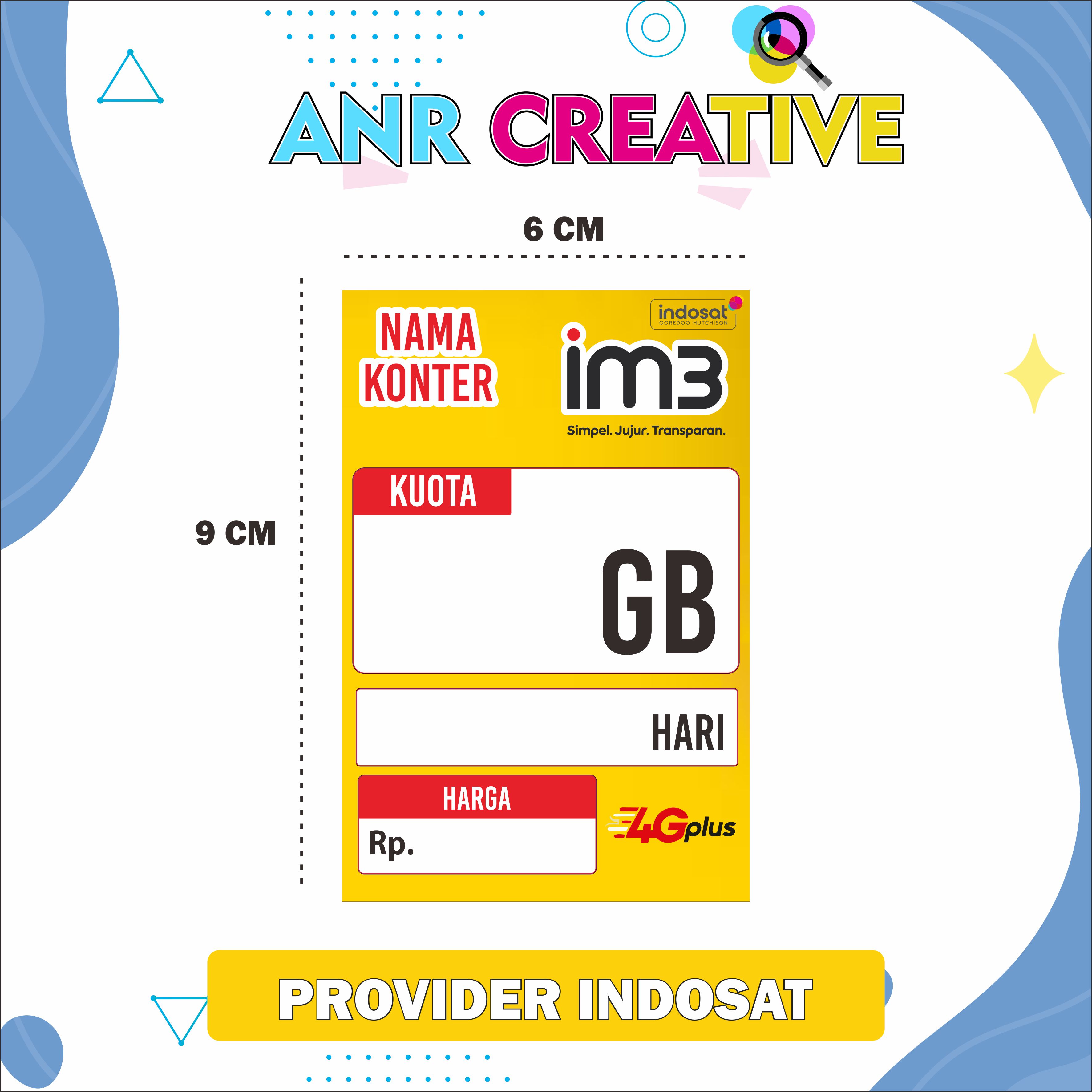 Display Paket Data/ Display Paket Data Potrait/Label Voucher / label ...