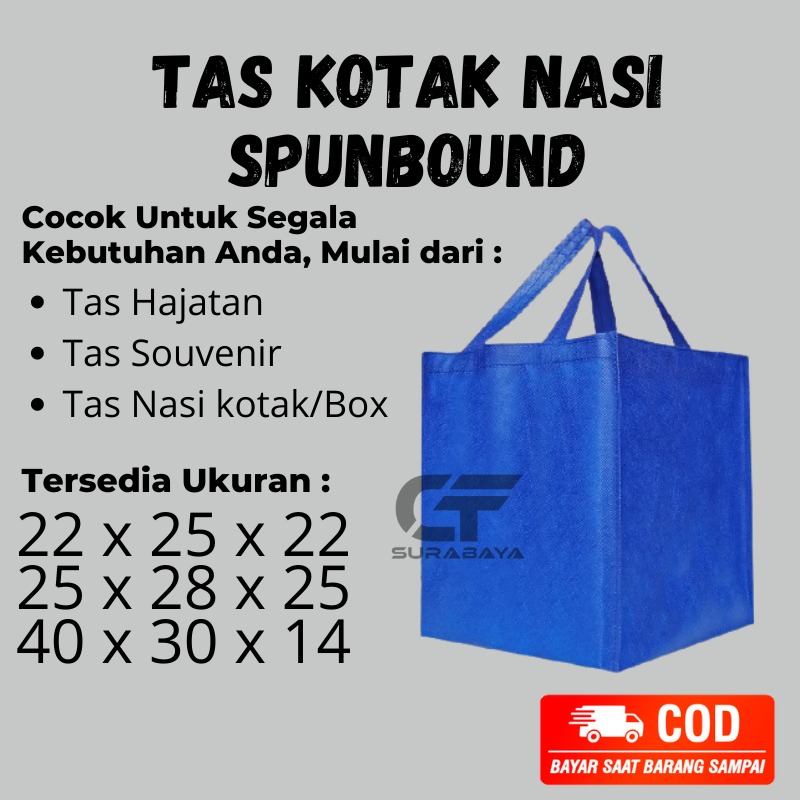 Tas Spounbond Tas Berkat Hajatan Tas Spunbond Nasi Kotak Godybag Nasi Box Kuat dan Murah ...