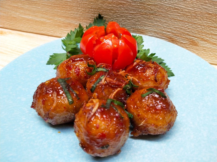 Cilok isi suwir ayam full frozen isi 10 butir/Cilok goreng CIGOR isi ...