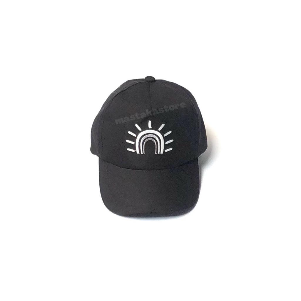 TOPI ANAK BORDIR PELANGI BAHAN PREMIUM DRILL | Lazada Indonesia