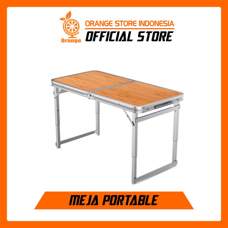 ORANGE Meja Lipat Koper Portable Kaki Kotak Serbaguna - Meja Lipat ...