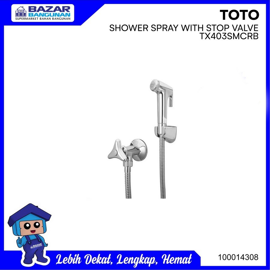 BIDET SPRAY JET SHOWER WASHER TOTO TX 403 SMCRB TX403SMCRB STOP KRAN ...