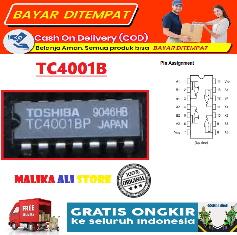 IC TOSHIBA TC4001BP | Lazada Indonesia
