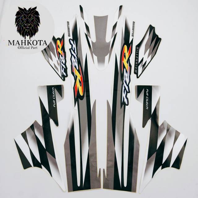 STRIPING STICKER LIS LES POLET yamaha fizr f1zr fiz r milenium hitam ...