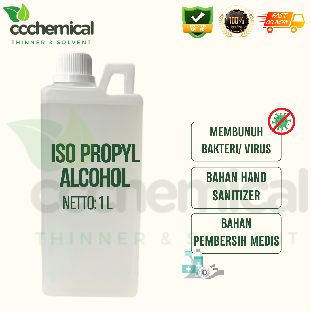 IPA | Isopropyl Alcohol | Alkohol Isopropil | 2-propanol | 1 Liter ...